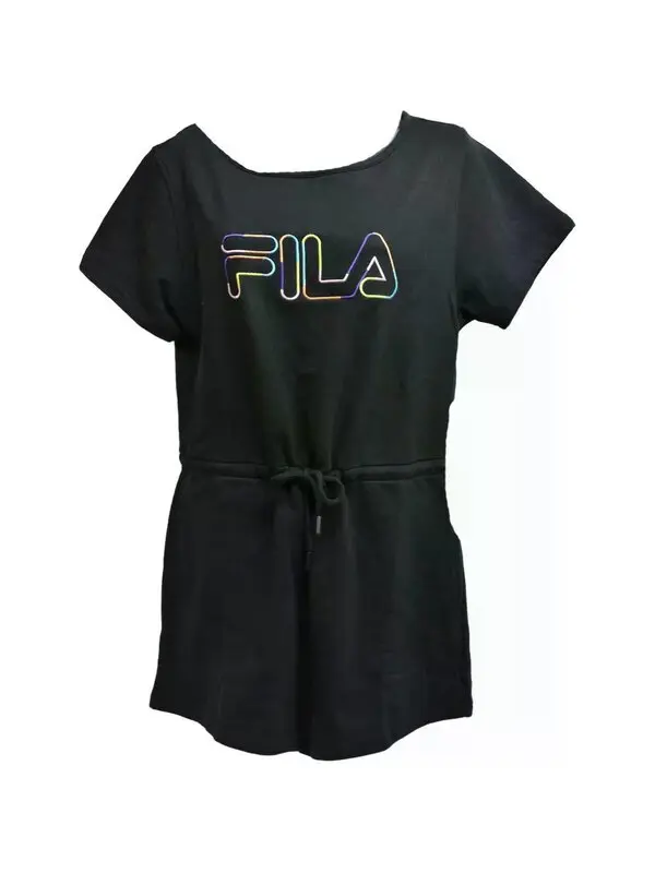FILA Delaney Logo-detail Playsuit - Black