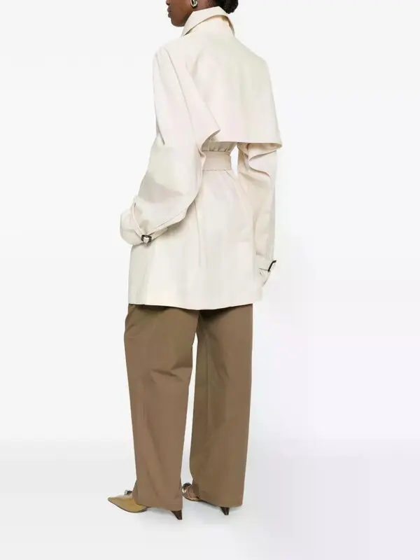 TOTEME Belted Double-breasted Trench Coat - Neutrals