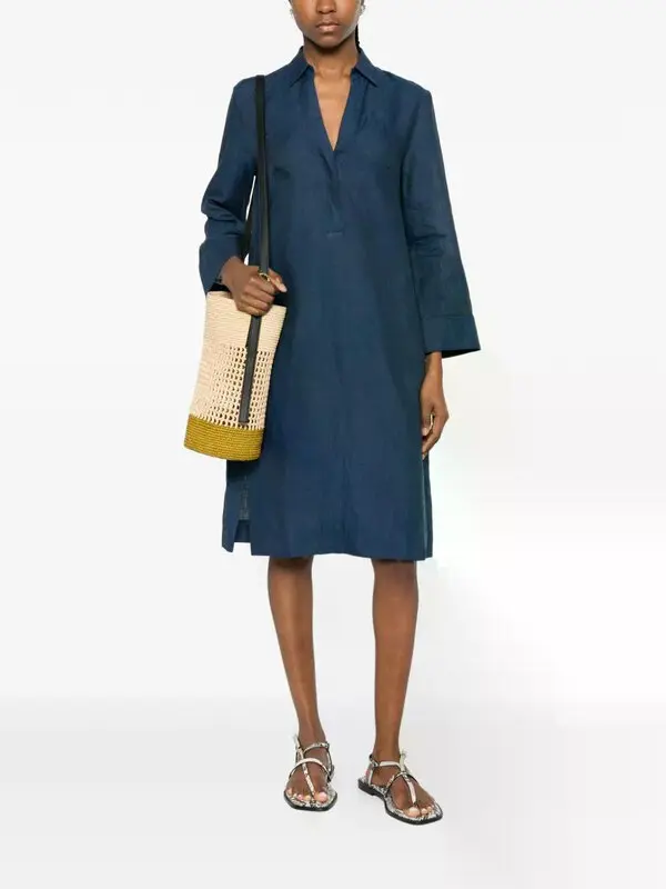 ARCHIVIO '67 V-neck Side-slit Midi Dress