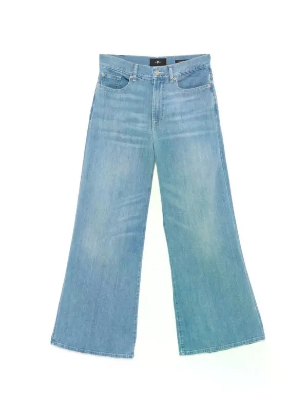 7 For All Mankind Wide-leg Denim Jeans - Blue