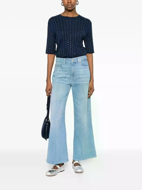 7 For All Mankind Wide-leg Denim Jeans - Blue