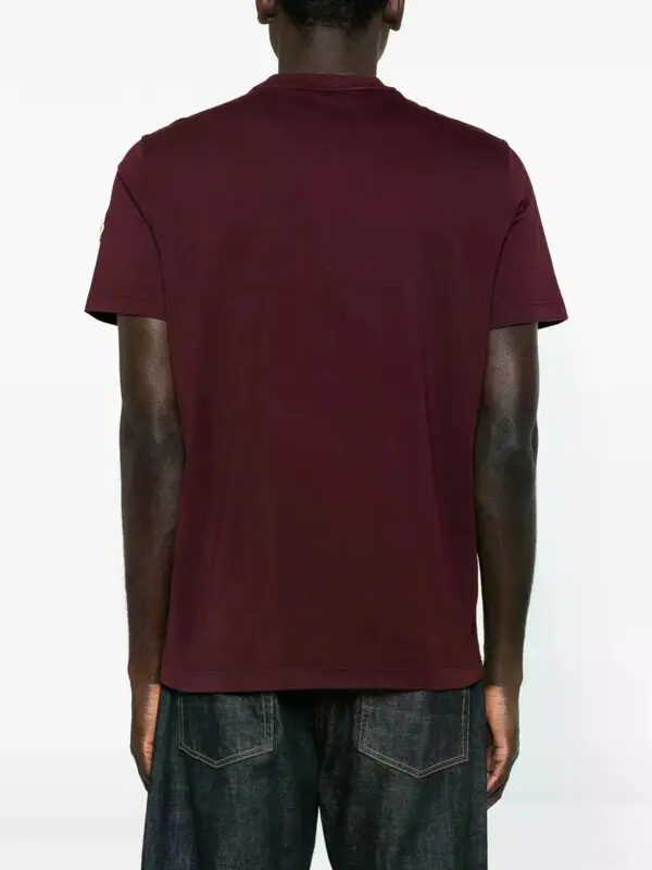 Moncler Logo Embroidery T-shirt - Purple