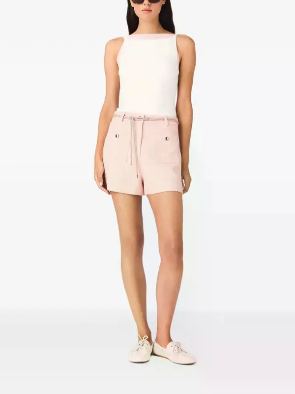 Maje Square-neck Ribbed Knit Top - Neutrals