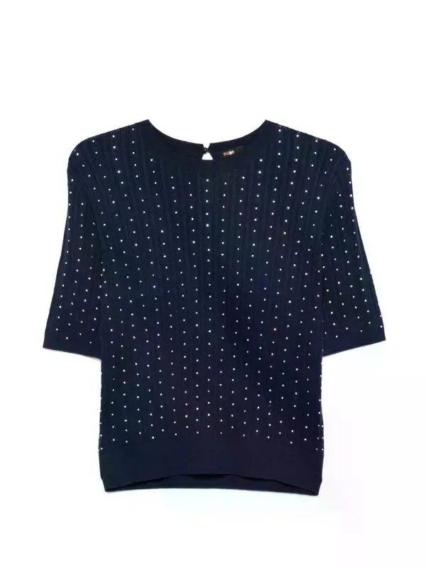 Maje Embellished Crew-neck T-shirt