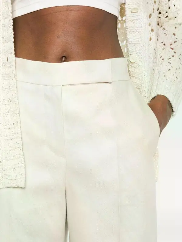 Max Mara Pleated Palazzo Pants - Neutrals