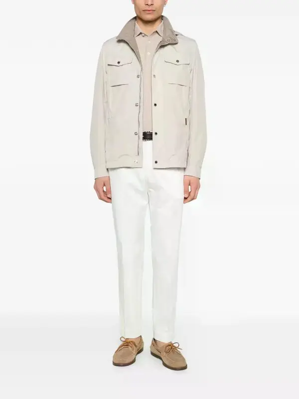 MOORER Pocket Hooded Jacket - Neutrals