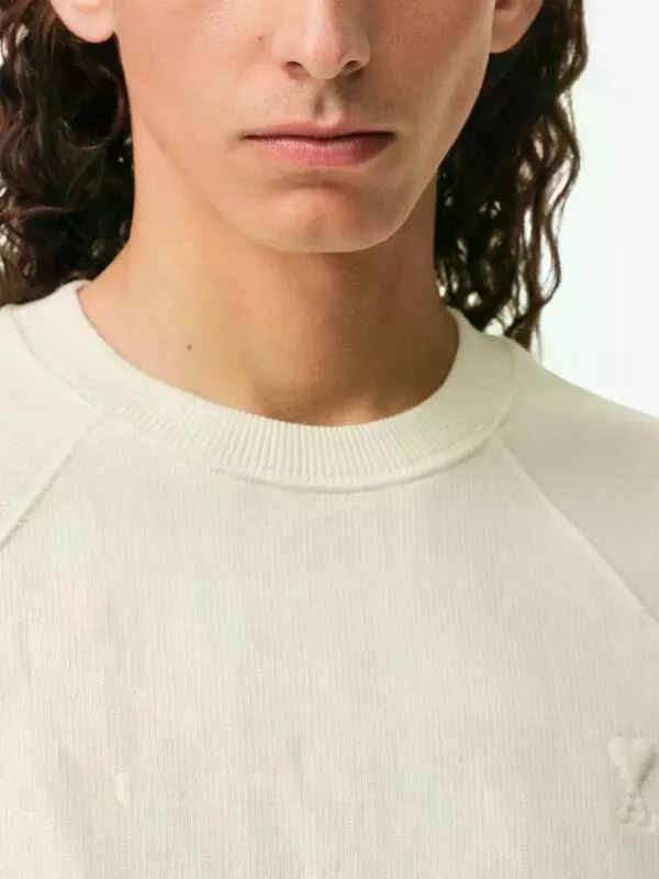AMI Paris Raglan Sleeve Sweatshirt - Neutrals