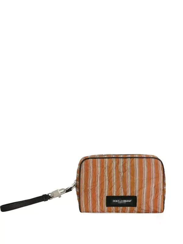 Dolce & Gabbana Froissé Fabric Handbag - Orange