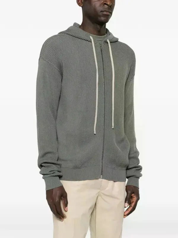 Rick Owens Hooded Zip-up Cardigan - Green