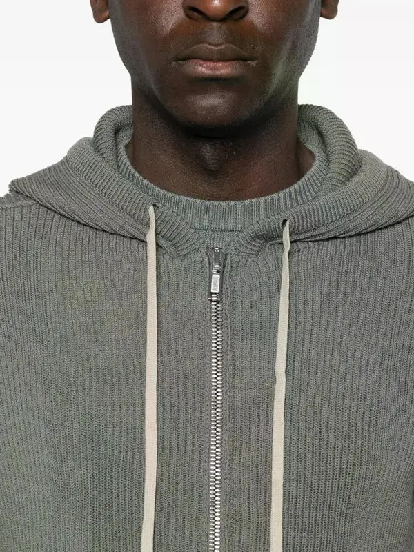 Rick Owens Hooded Zip-up Cardigan - Green