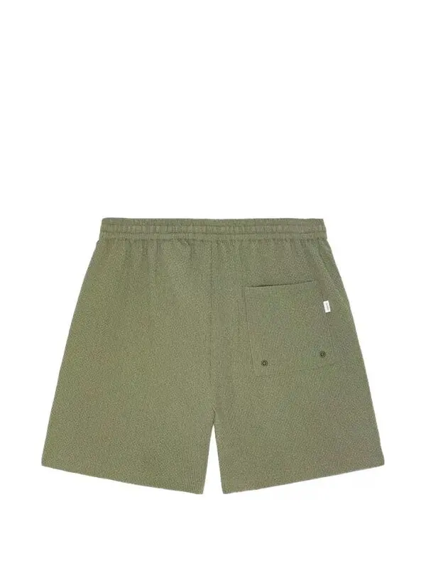 LES DEUX Seersucker Drawstring Shorts