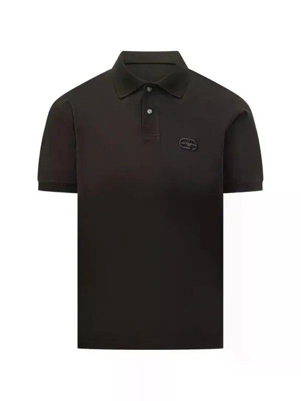 Emporio Armani Logo-patch Polo Shirt - Black