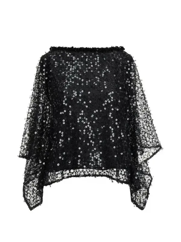 Oscar De La Renta Sequin Embellished Blouse