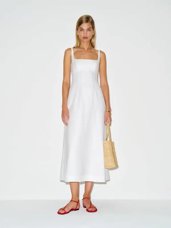 REFORMATION Sabine Linen Maxi Dress