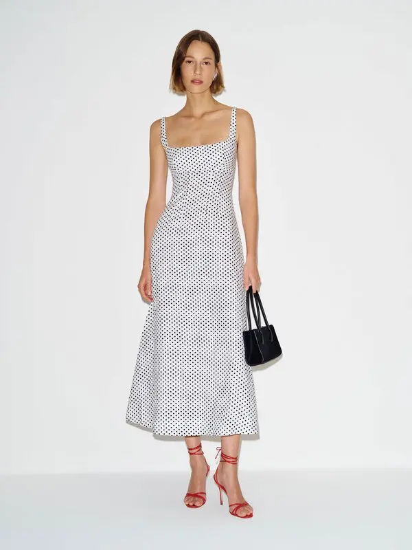 REFORMATION Sabine Linen Maxi Dress - Ivory