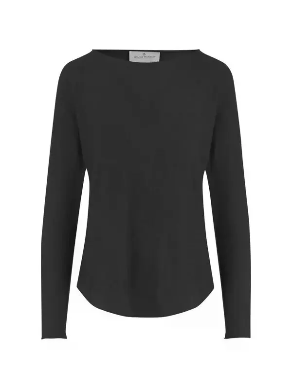 Bruno Manetti Crew-neck Long-sleeved T-shirt - Black