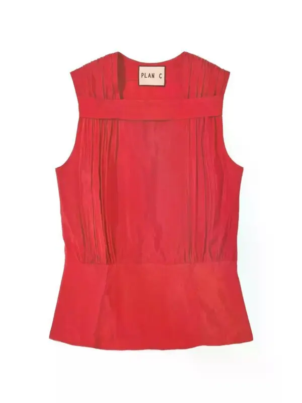 Plan C Pleated Vest Top