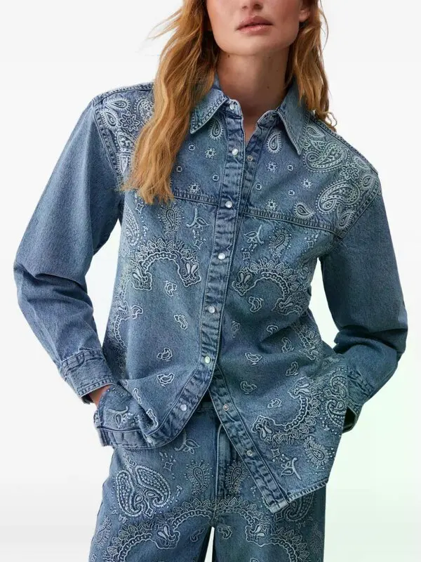 Liu Jo Shirt With Embroidered Paisley Detail
