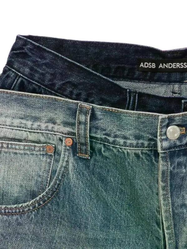 Andersson Bell Asymmetric Layered Jeans