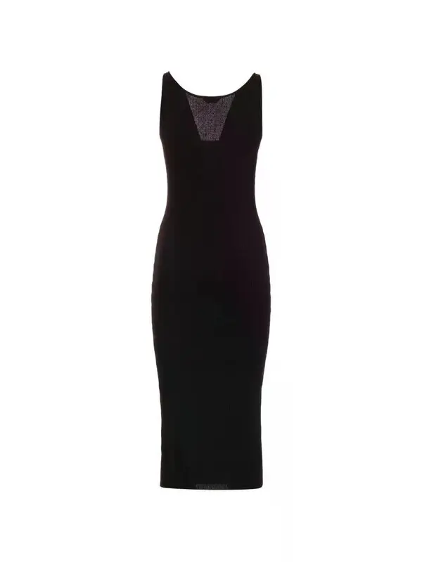 just cavalli midi dress Natural Barb Print Midi Dress in BLACK for Women