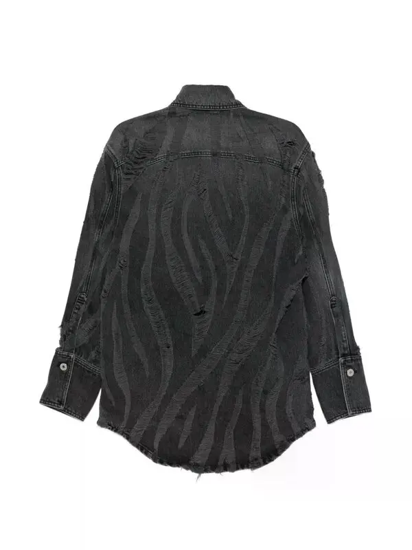Blumarine Distressed Denim Shirt
