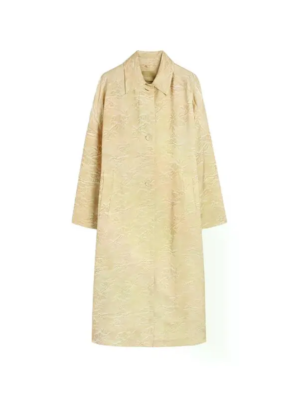 Momoni Jacquard Oversized Coat - Neutrals