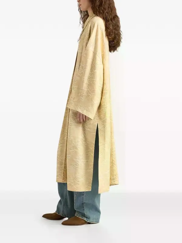 Momoni Jacquard Oversized Coat - Neutrals