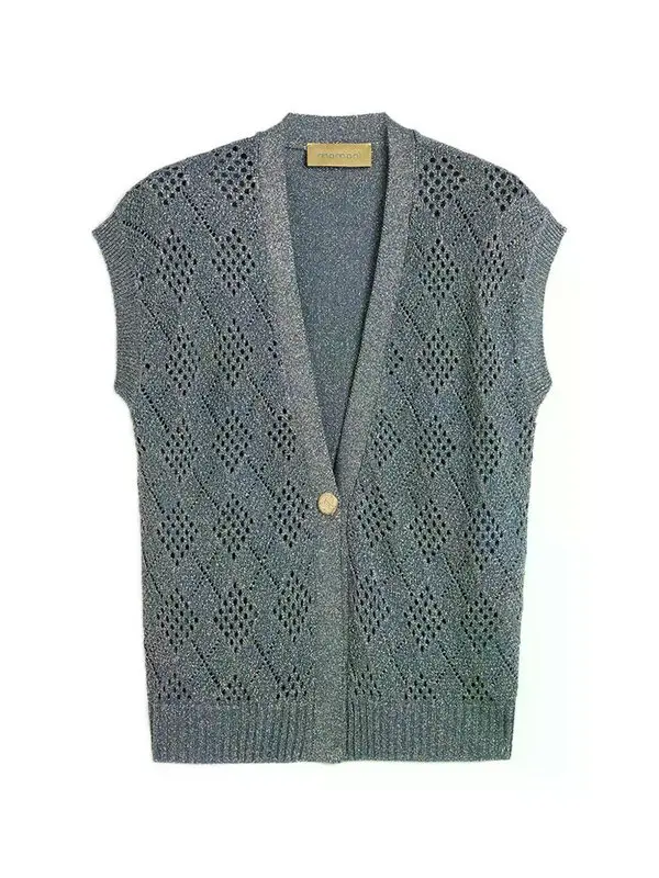 Momoni Diamond-pattern Vest