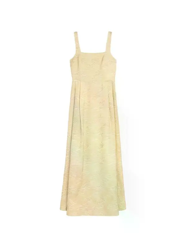 Momoni Sonora Jacquard Square-neck Dress