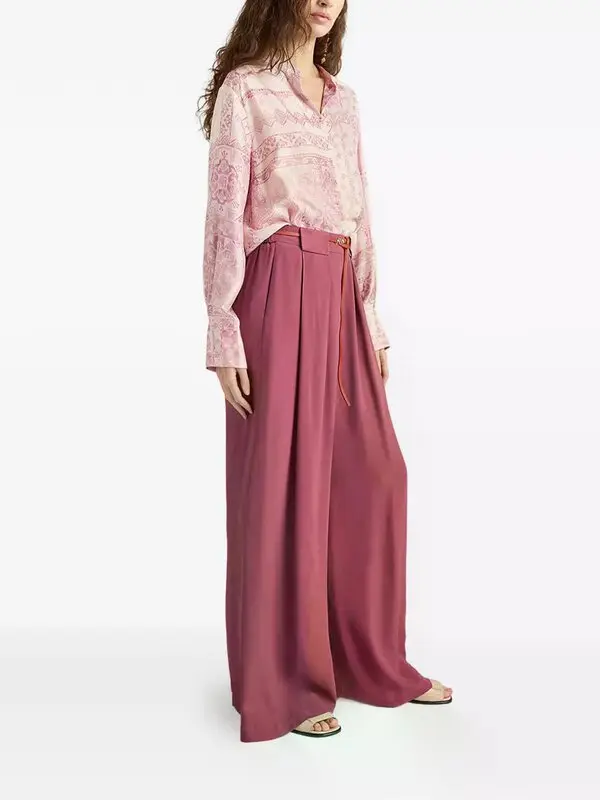 Momoni Front Pleats Palazzo Trousers