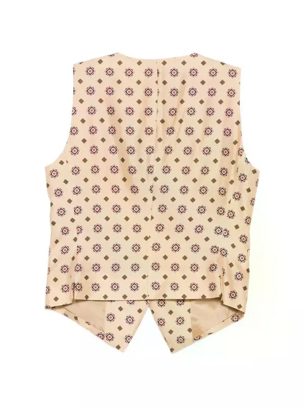 Alberto Biani Buttoned Patterned Waistcoat