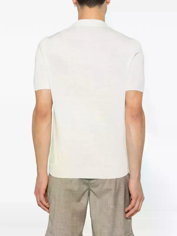 Tagliatore Keith Collar Polo Shirt - Neutrals
