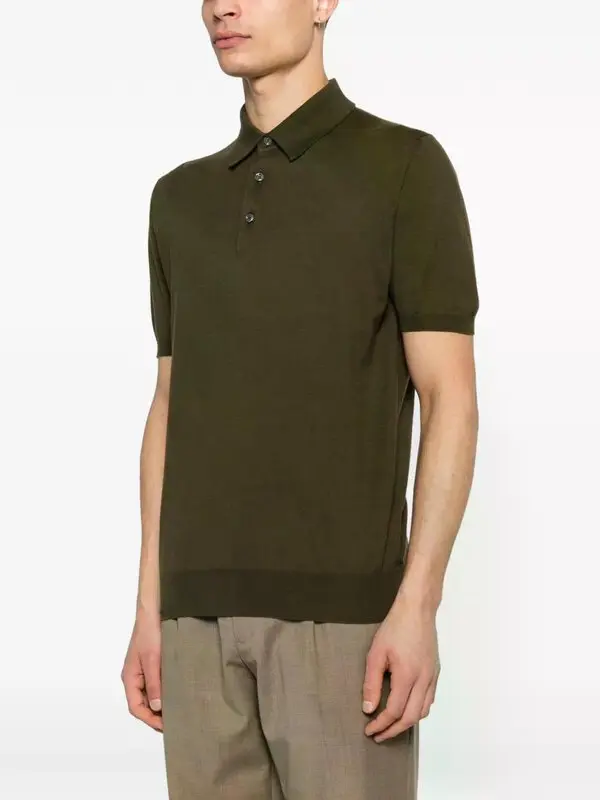 Kiton Button Short-sleeve Polo Shirt