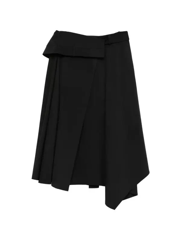 JUUN.J Asymmetric Midi Skirt