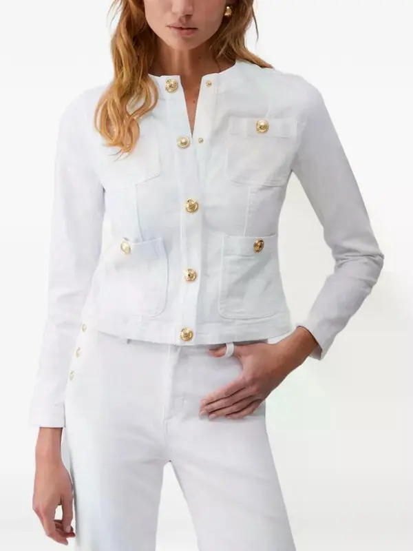Liu Jo Denim Trucker Jacket - White