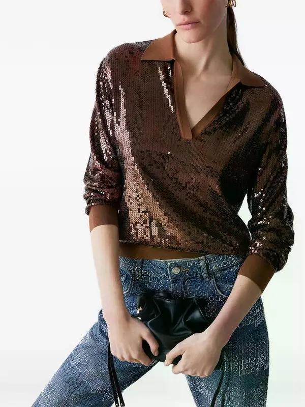 Liu Jo V-neck Sweater - Brown