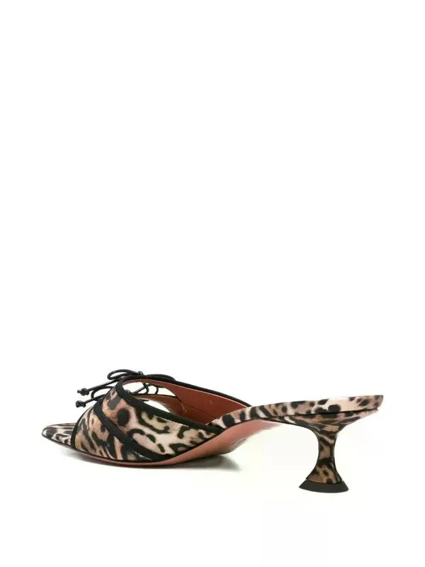 Amina Muaddi Eleonora Leopard-print Mules - Neutrals