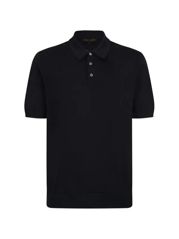 GRAN SASSO Short-sleeve Button Polo Shirt