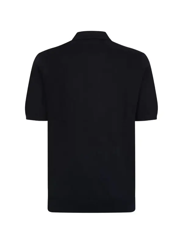GRAN SASSO Short-sleeve Button Polo Shirt