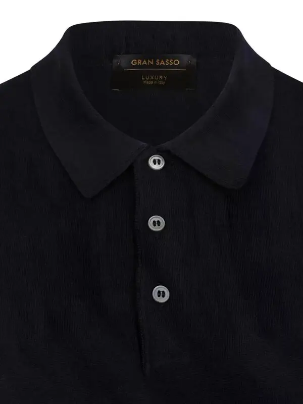 GRAN SASSO Short-sleeve Button Polo Shirt