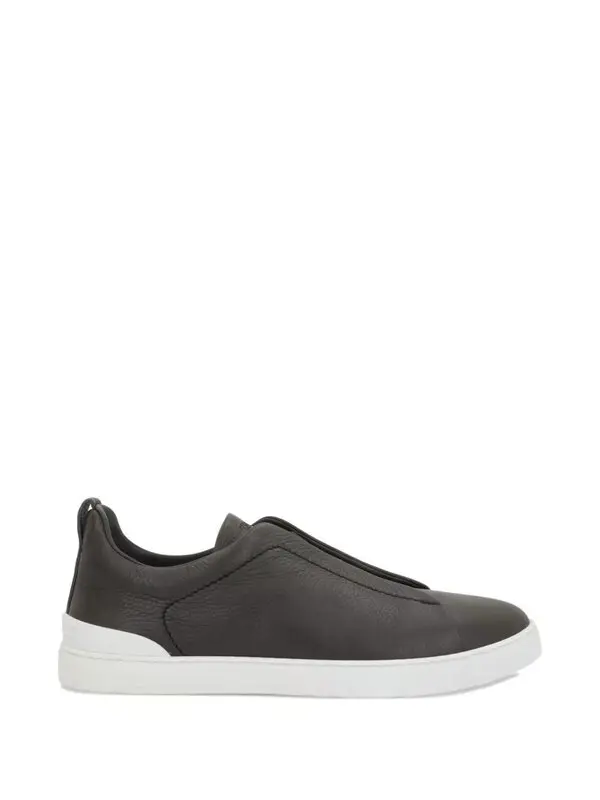 Zegna Grained Slip-on Sneakers