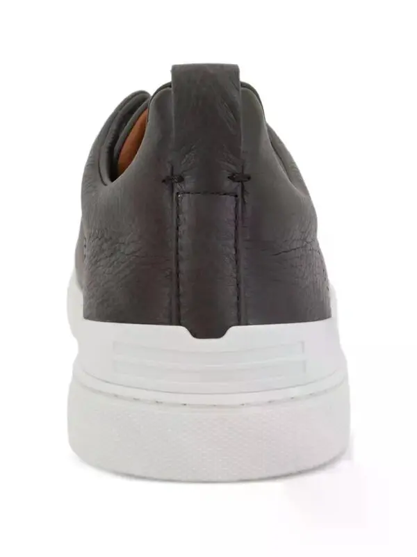 Zegna Grained Slip-on Sneakers