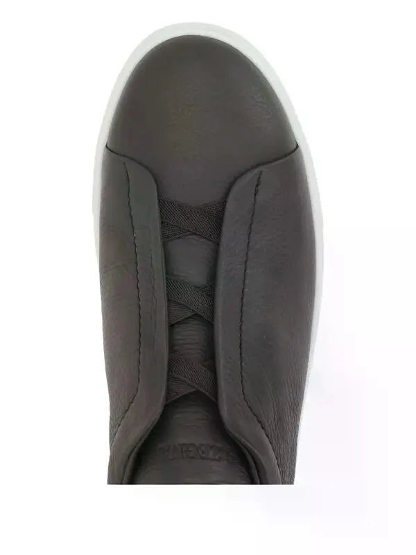 Zegna Grained Slip-on Sneakers