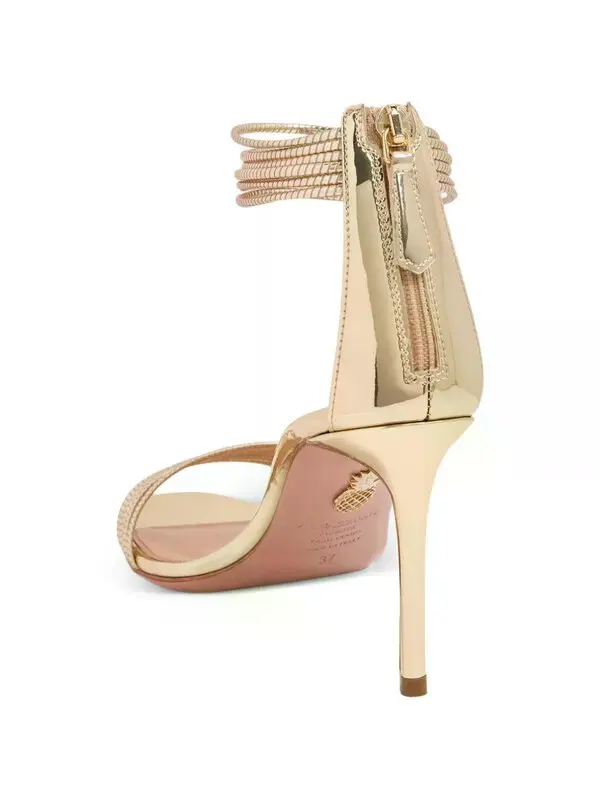 AQUAZZURA Sway Metallic Sandals