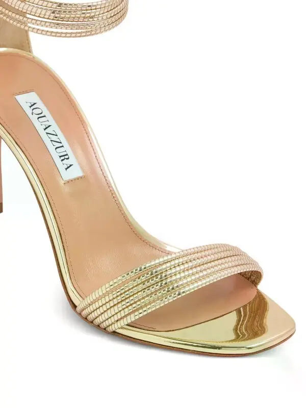 AQUAZZURA Sway Metallic Sandals