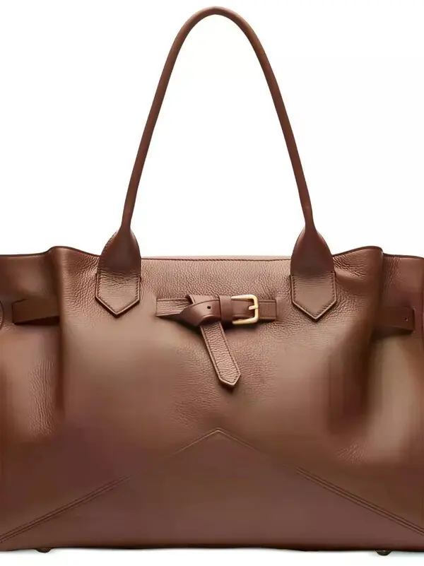 BALLANTYNE Kate 990 Buckle Strap Tote Bag - Brown