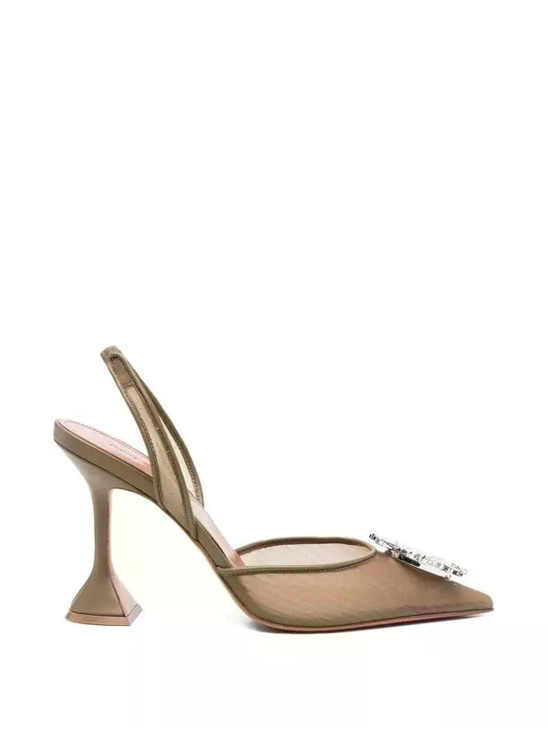 Amina Muaddi Begum Embellished Slingback Pumps