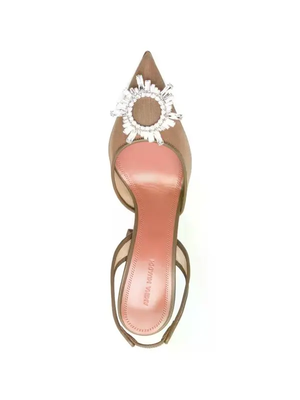 Amina Muaddi Begum Embellished Slingback Pumps