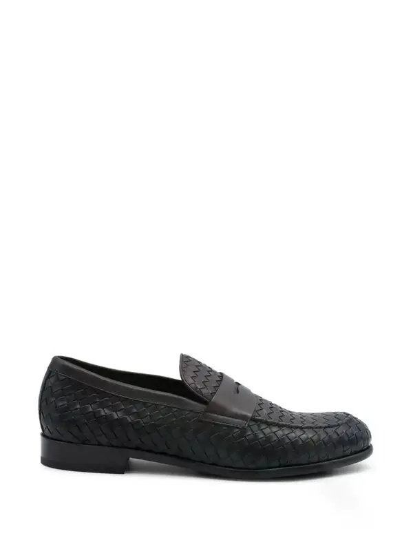 DOUCAL'S Woven Leather Loafers