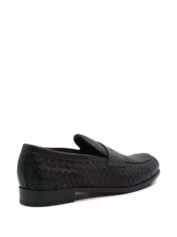 DOUCAL'S Woven Leather Loafers